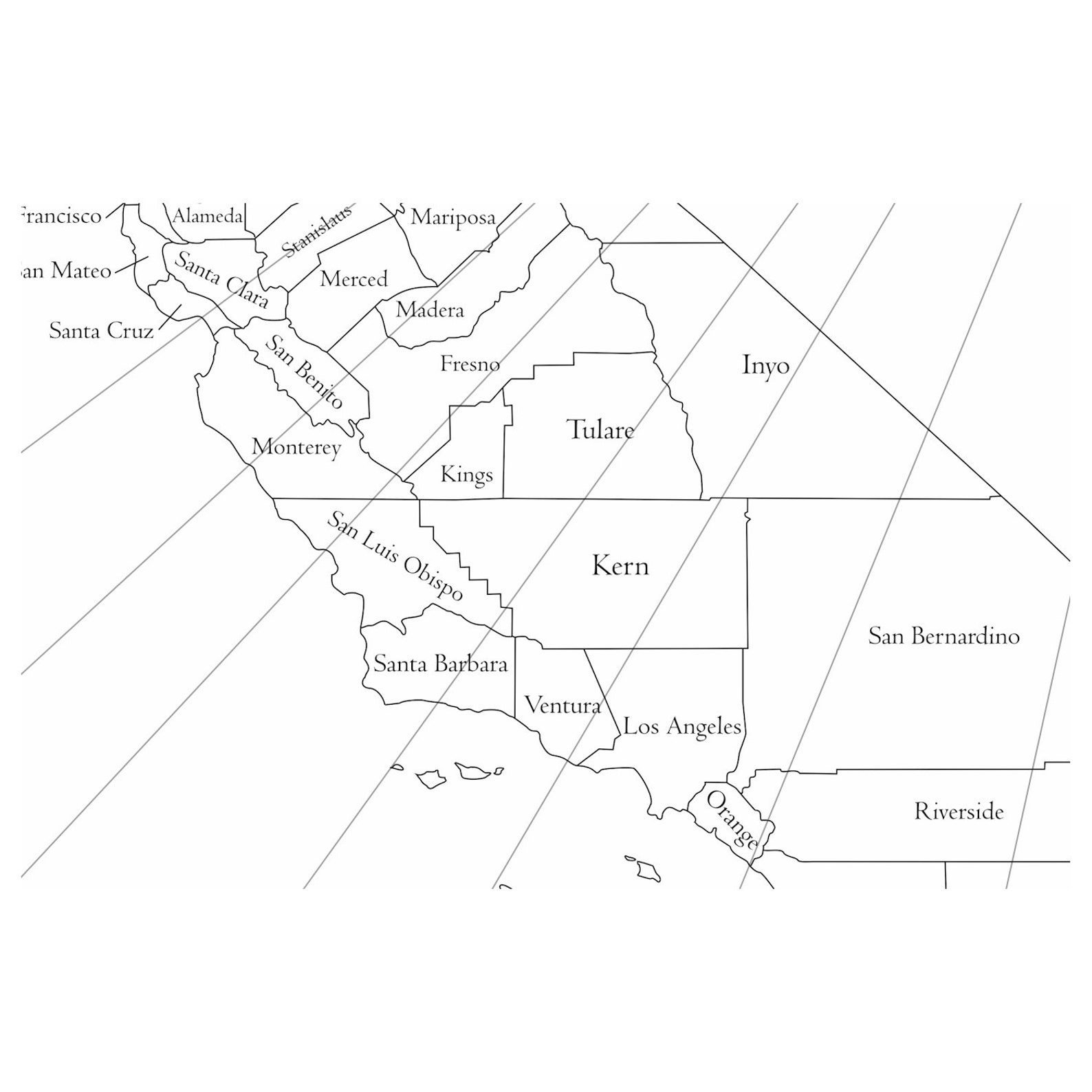 California Map Outline SVG DXF Files Cut Files United States of America ...