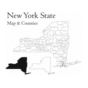 New York State Maps Outline SVG DXF Files Cut Files United States of ...