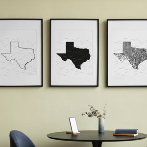 Texas Maps With Counties Outline SVG DXF Files Cut Files United States ...