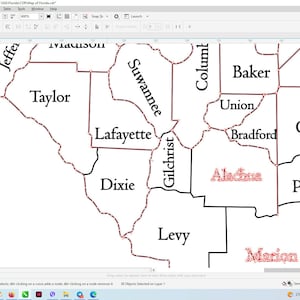 Florida Maps Outline SVG DXF Files Florida Cut Files United States of ...