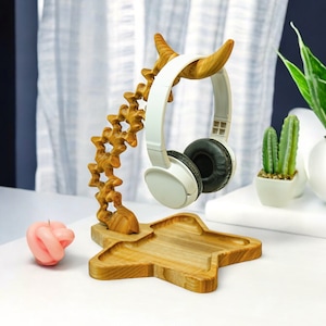 Moon Stars Headphone Stand Cute Headset Holder Handmade Cute Decor for ...