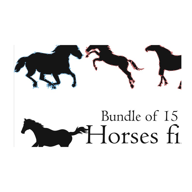 Horses Outline SVG DXF Files Cut Files Horse CDR Vector Files Vector ...