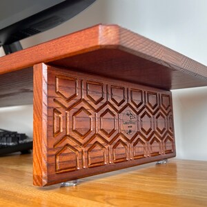 Wood Monitor Stand Monitor Riser Dual Monitor Stand TV Stand Monitor ...