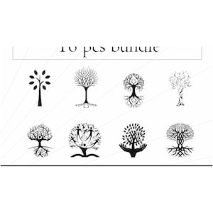 Tree of Life SVG 16 Pcs Bundle Outline DXF Files Cut File Tree SVG ...