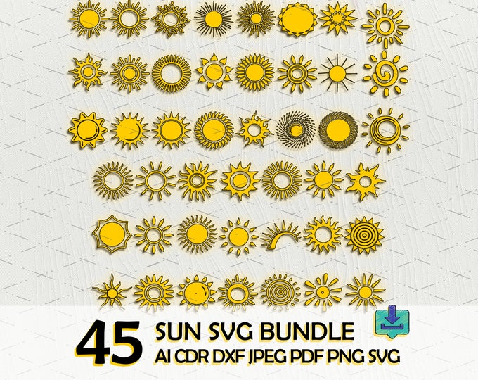 Beach Sun Scene 2 Svg Eps Dxf Cnc Plasmas Laser Cricut Silhouette ...