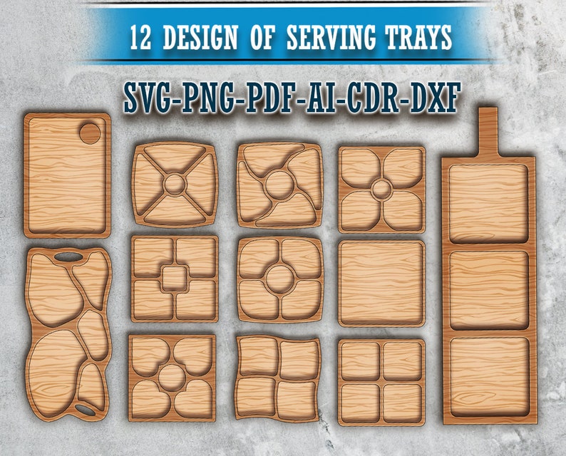 SVG Cutting Boards & Platters Bundle – CNC Files for Woodworking ...