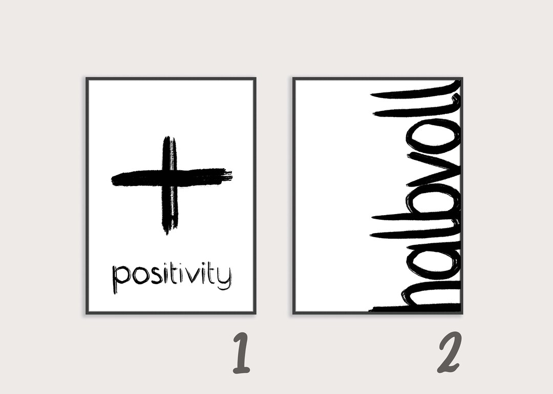 Minimalist Poster Set | Positive | Minimalism| Plus | Motivational ...