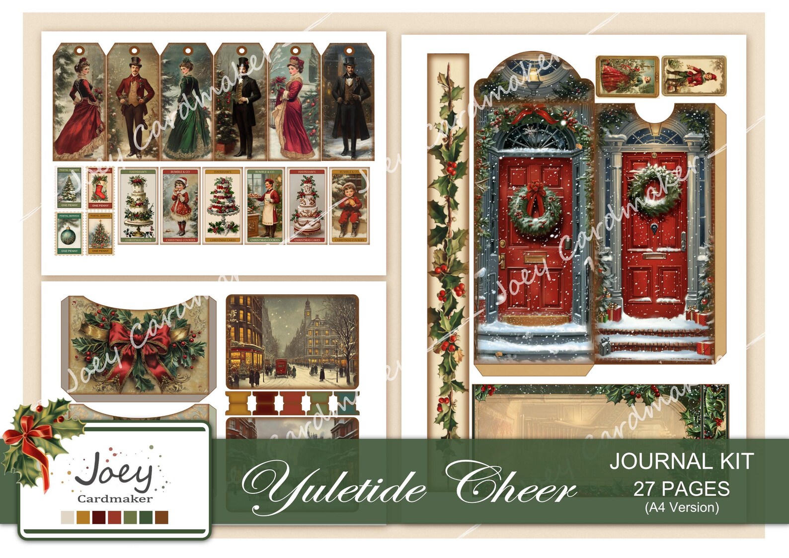 Yuletide Cheer - Victorian Christmas Digital Journal Kit - A4 Version ...