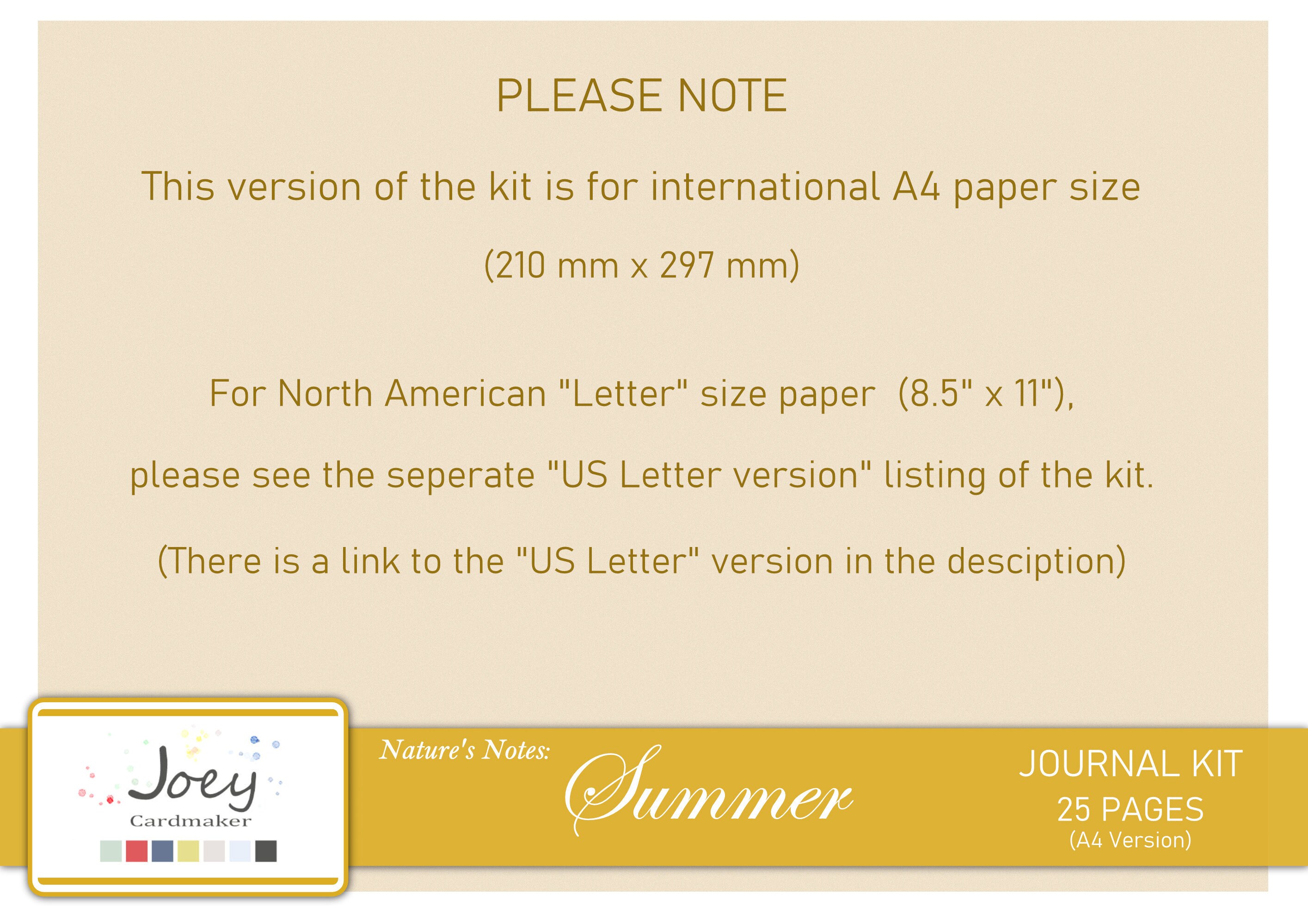 Nature's Notes: Summer Vintage Digital Journal Kit A4 - Etsy