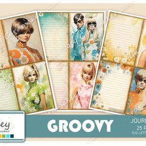 GROOVY - 1960s Retro Digital Journal Kit – US LETTER - Etsy