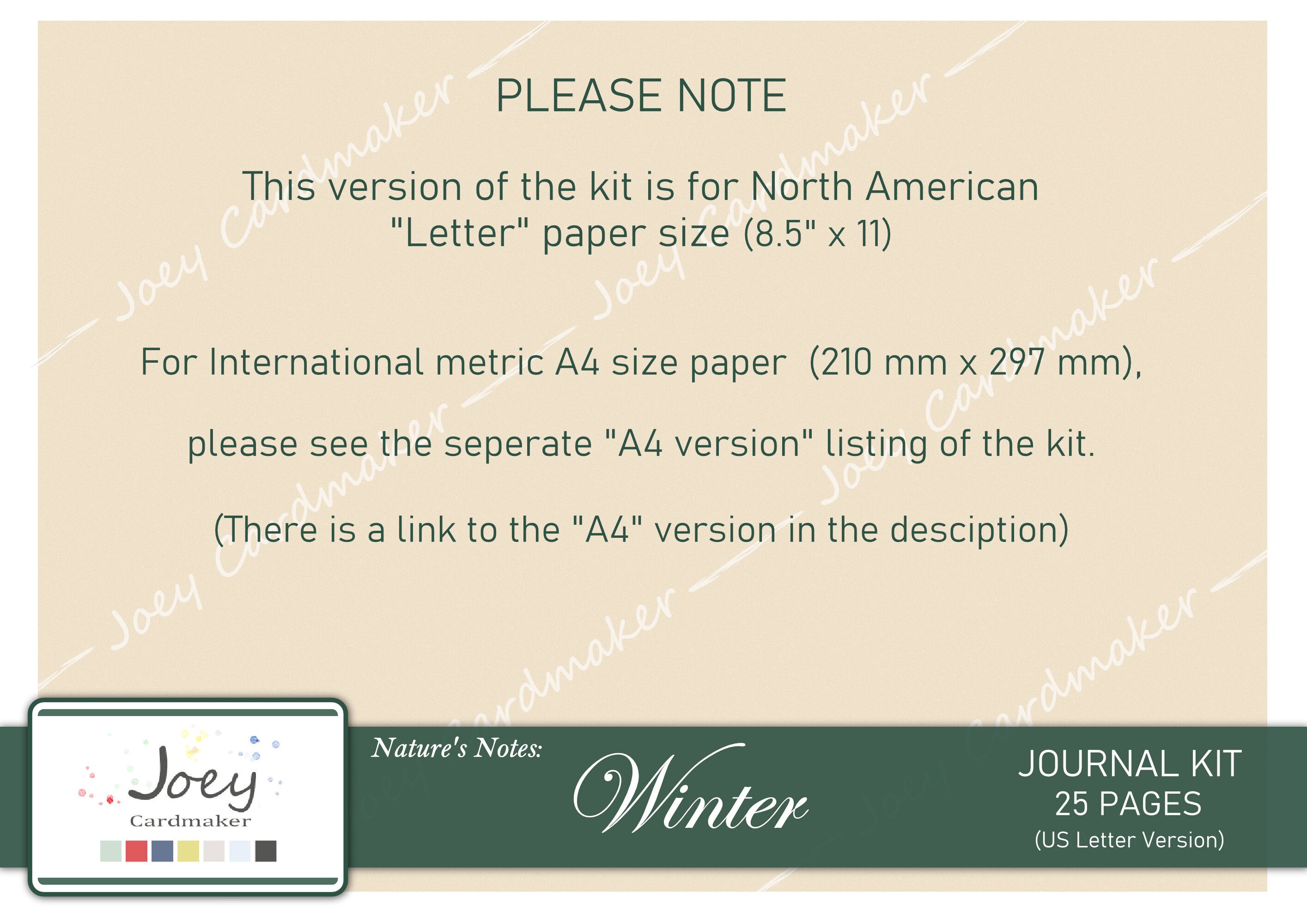 Nature's Notes: Winter Vintage Digital Journal Kit US - Etsy