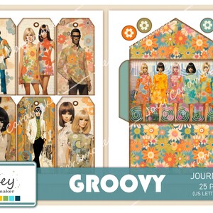 GROOVY - 1960s Retro Digital Journal Kit – US LETTER - Etsy