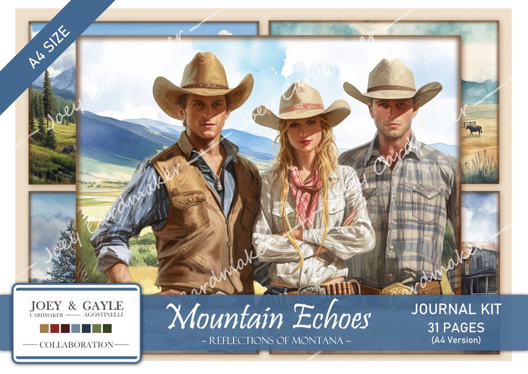 Mountain Echoes (reflections of Montana) – Digital Journal Kit - A4 ...
