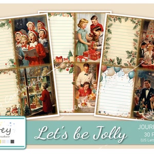 Let's Be Jolly - Retro Christmas Digital Journal Kit – US LETTER ...