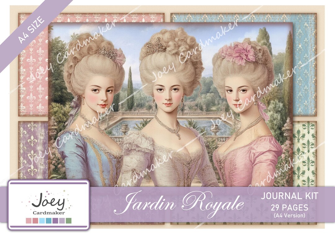 Jardin Royale – an 18th Century French Digital Journal Kit - A4 Version ...
