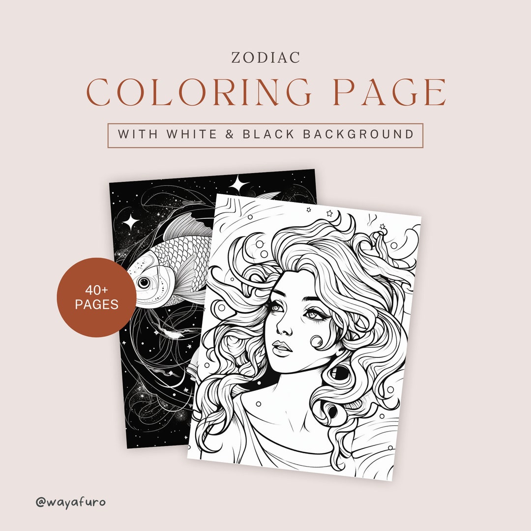 Stunning Zodiac Coloring Pages for Adults and Teens to Relax and Color ...