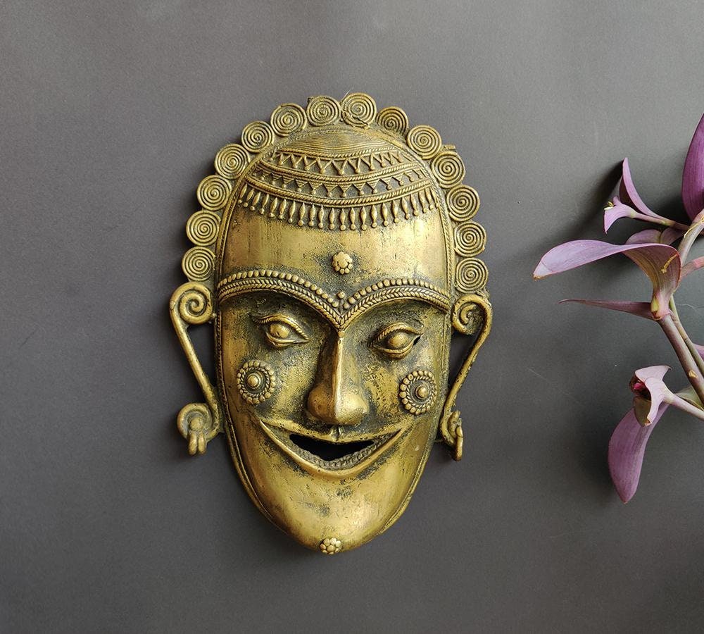 Brass Tribal Face Mask Big - Etsy UK