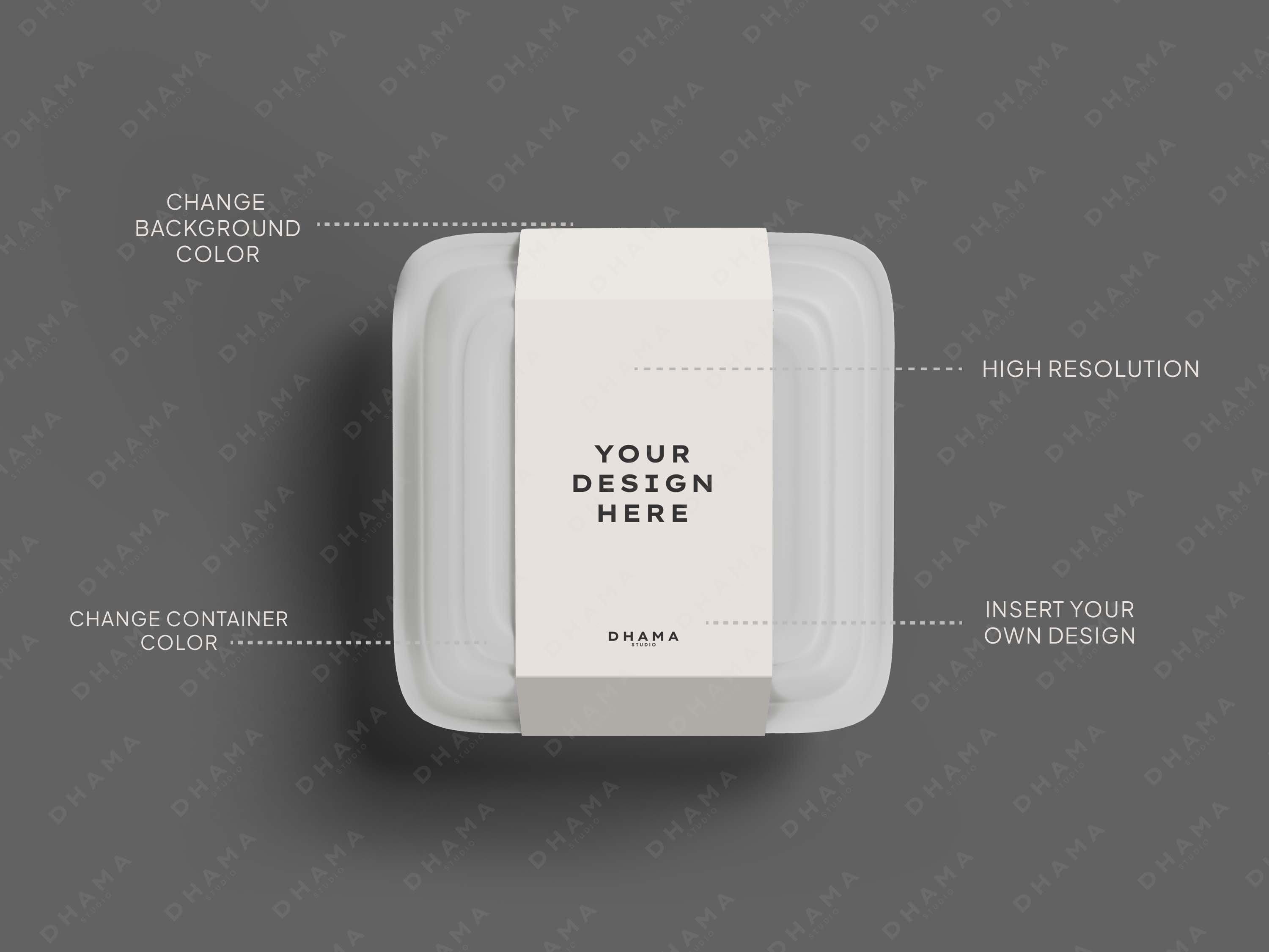 Food Container Mock up Food Packaging Label Mockup Minimal Mockup Easy ...
