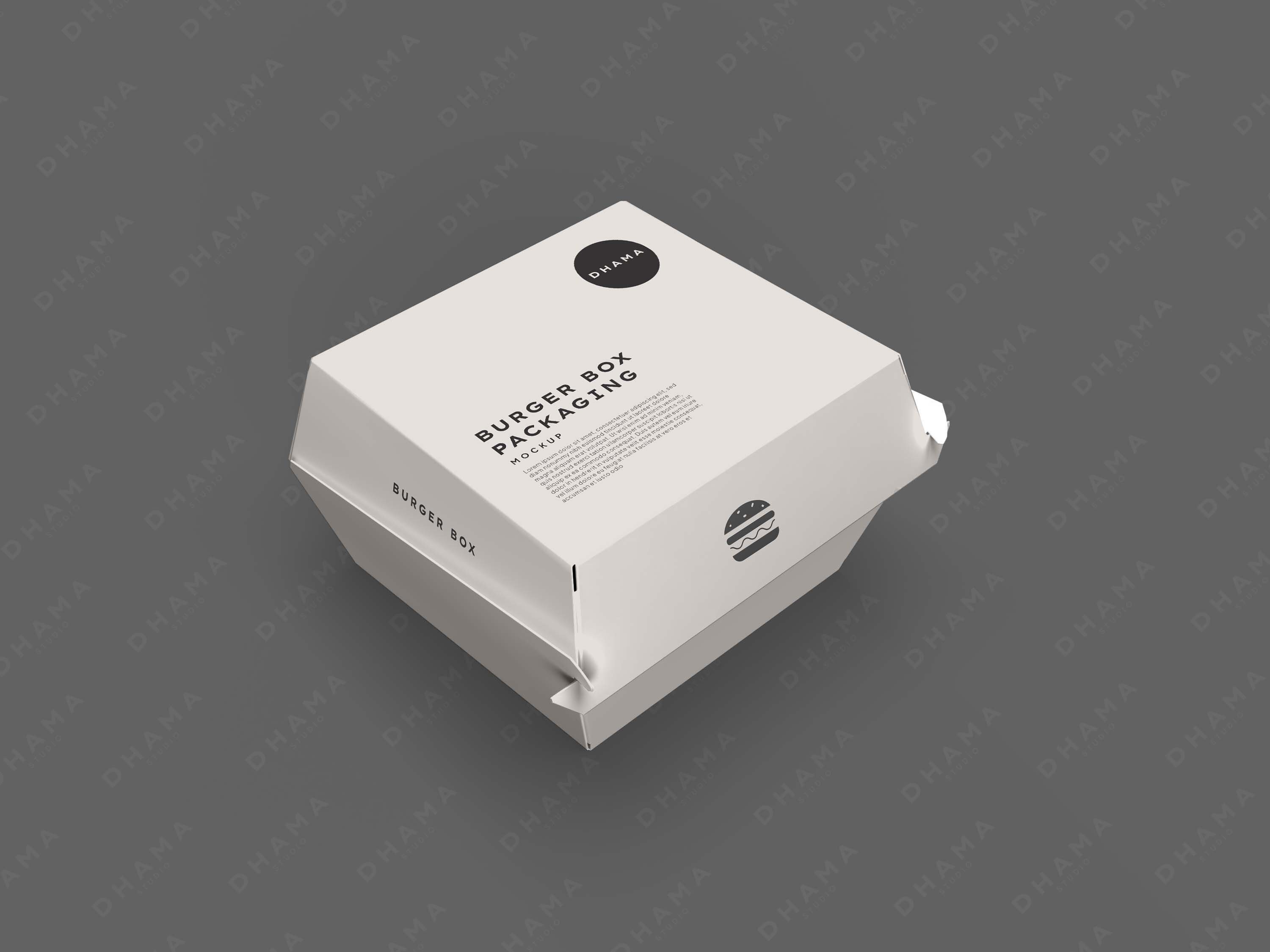 Burger Box Mock up Burger Packaging Mockup Minimal Mockup Easy Editable ...