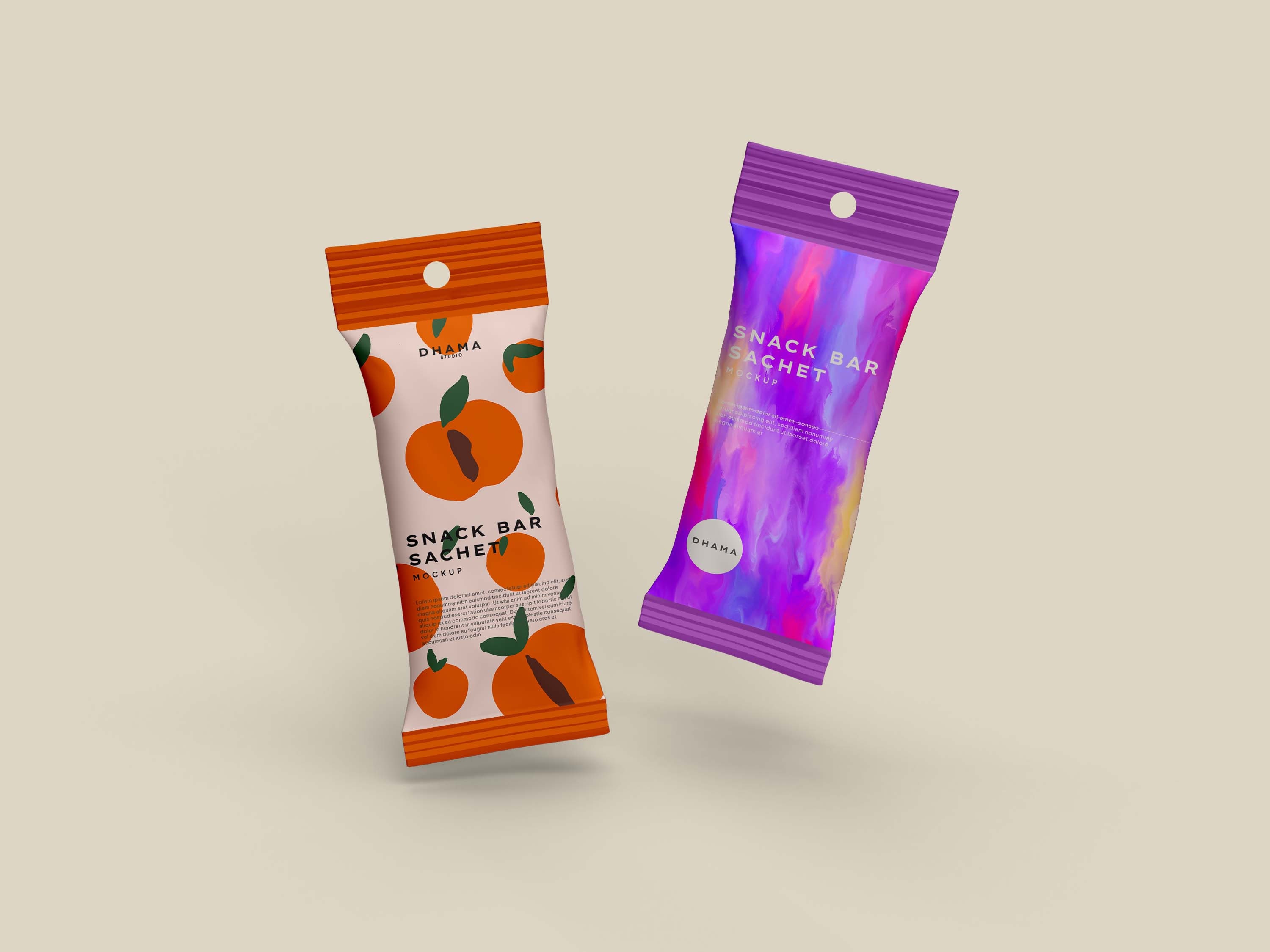 Snack Bar Sachet Packaging Plastic Mockup Minimal Mockup Easy Editable ...