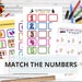 Numbers 1-10 Matching,number Sense,counting Activity,preschool Math ...
