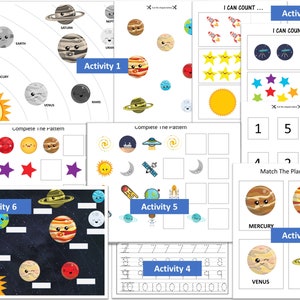 Solar System Busy Book, Busy Book Printable, Solar System Printable ...