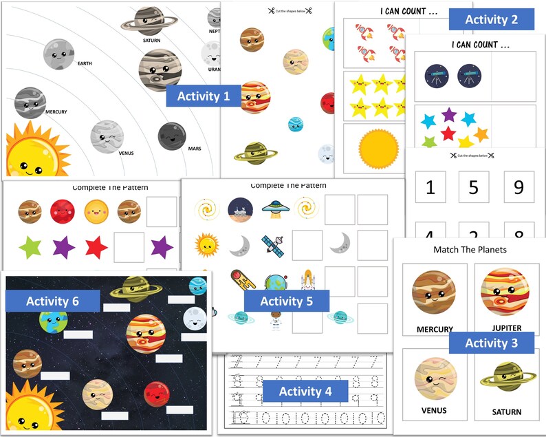 Solar System Busy Book, Busy Book Printable, Solar System Printable ...
