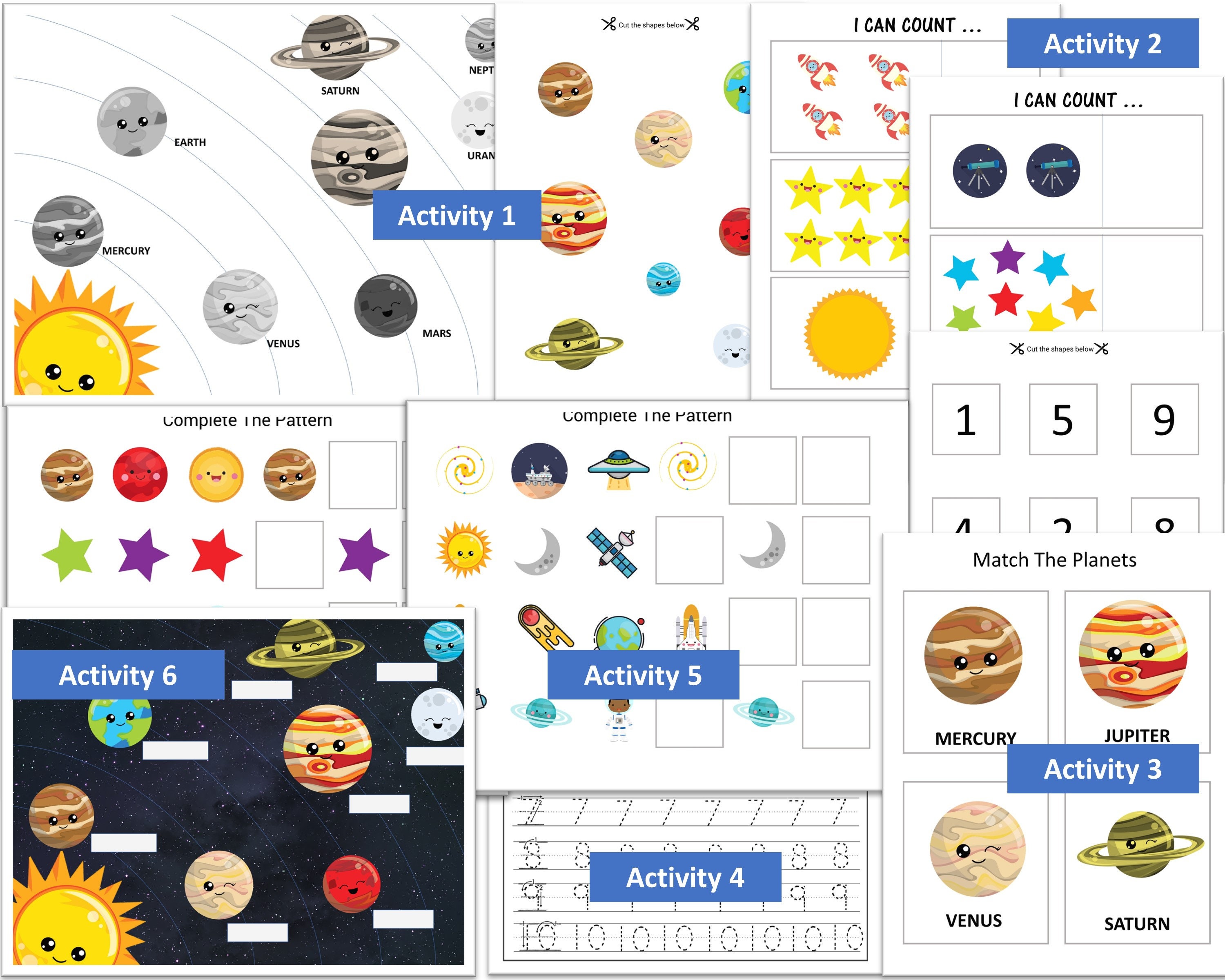 Solar System Busy Book, Busy Book Printable, Solar System Printable ...