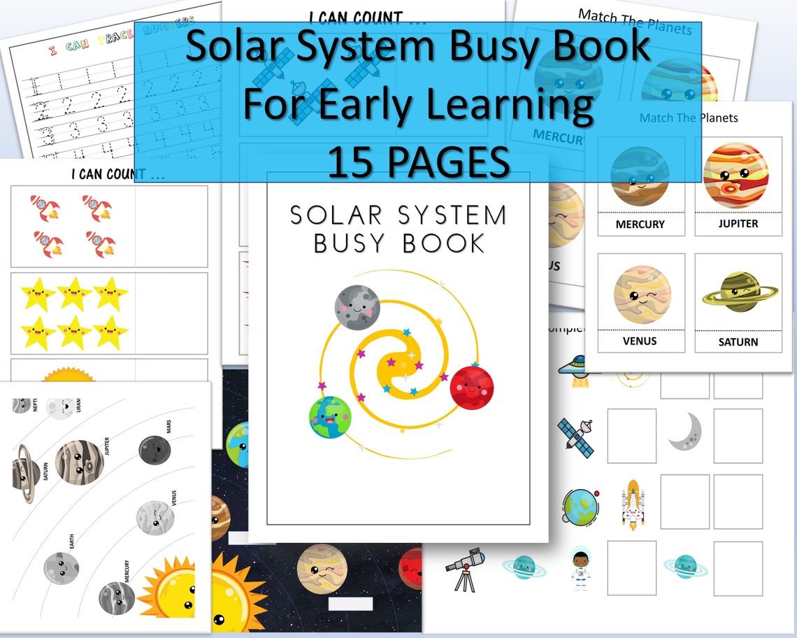 Solar System Busy Book, Busy Book Printable, Solar System Printable ...