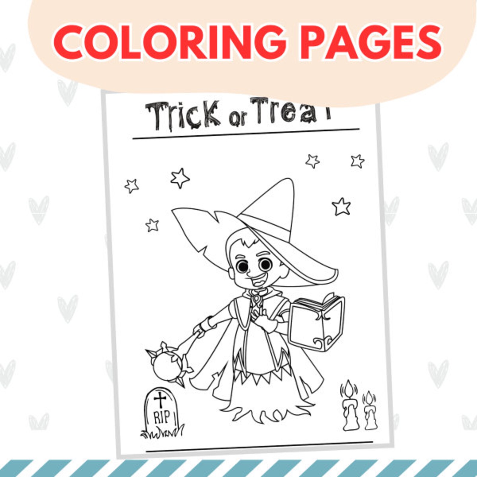 Halloween Coloring Pages, Kids Halloween Coloring Sheets, Halloween ...