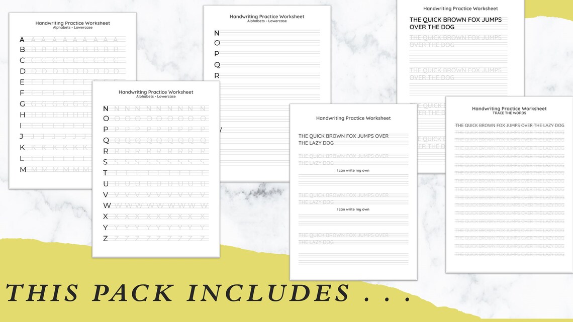 Printable Handwriting Worksheets*english Handwriting Practice Sheets ...