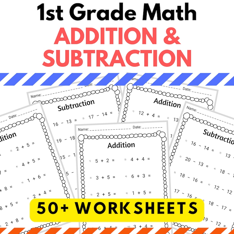 First Grade Math Worksheet,1st Grade Math Worksheet,grade 1 Addition ...
