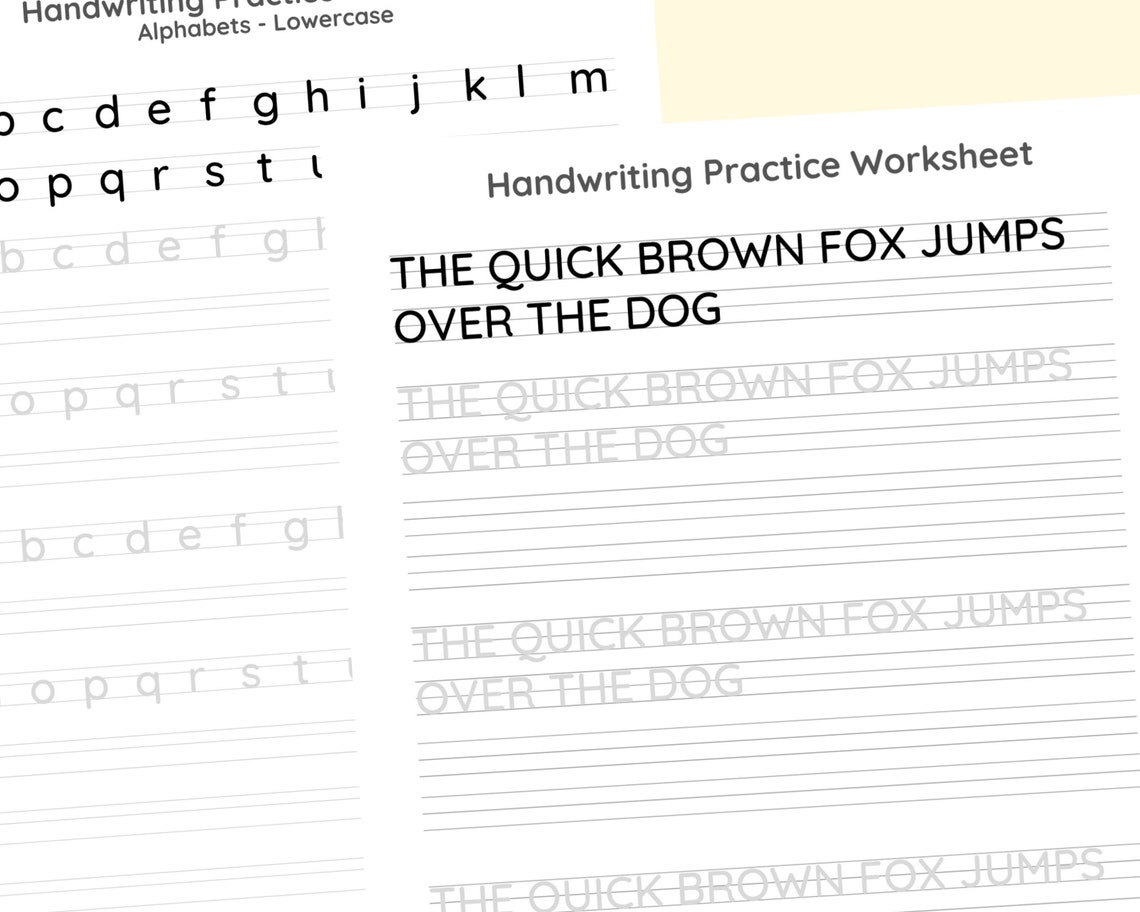 Printable Handwriting Worksheets*english Handwriting Practice Sheets ...