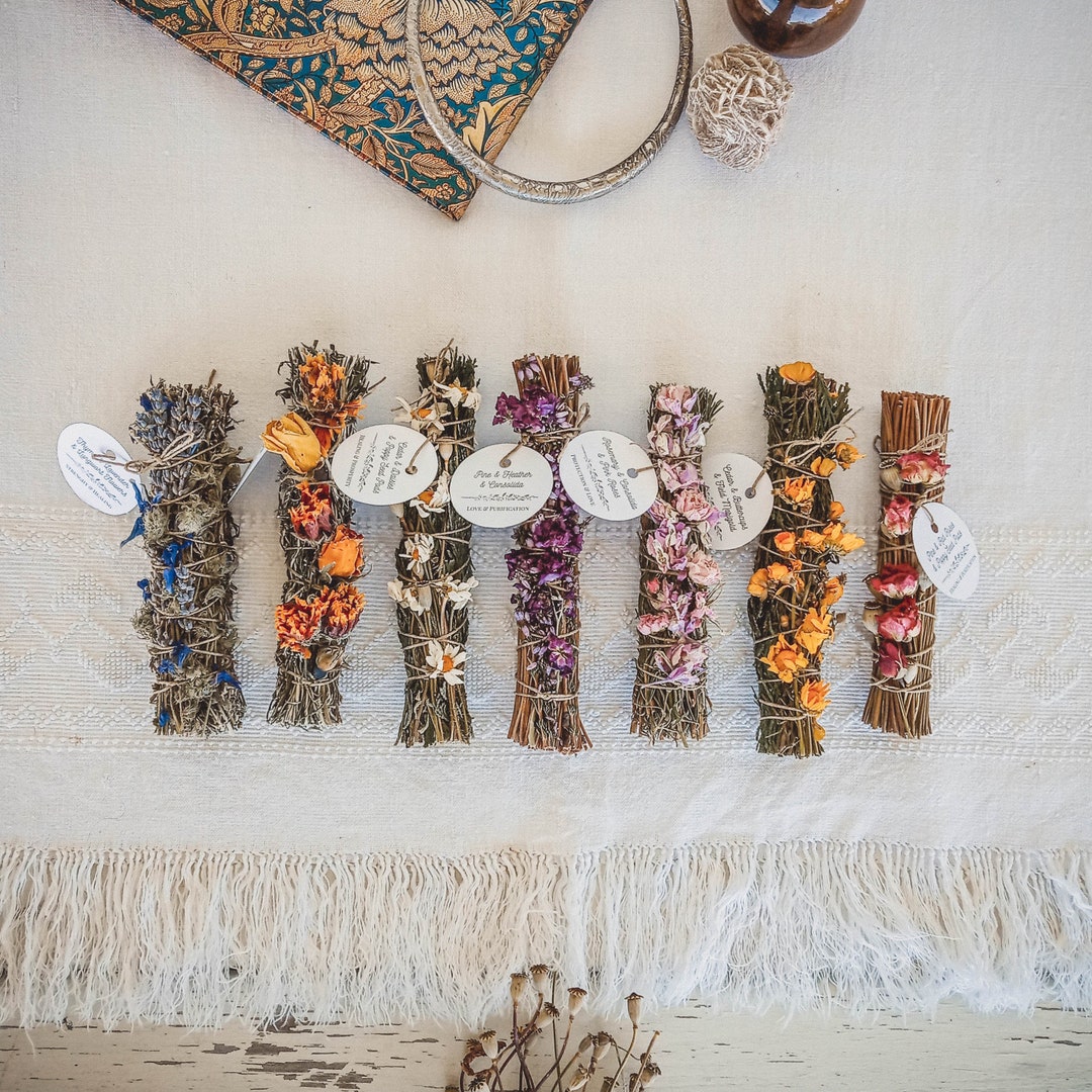 Herbs & Flowers Smudge Sticks - Witchcraft Supplies, Magick ...