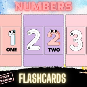 Numbers Flashcards for Kids | Montessori Materials | Classroom Game ...