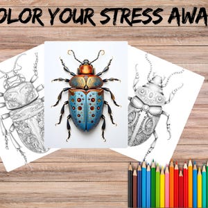 Bugs Coloring Pages | Nature-inspired Art | Stress Relief & Mindfulness ...