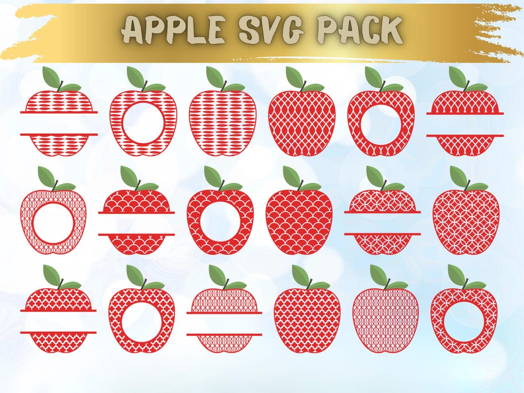 Apple SVG Bundle, Apple Png Bundle for Cricut and Silhouette, Teacher ...