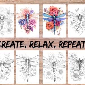 Dragonflies Coloring Pages | Nature-inspired Art for Adults | Stress ...