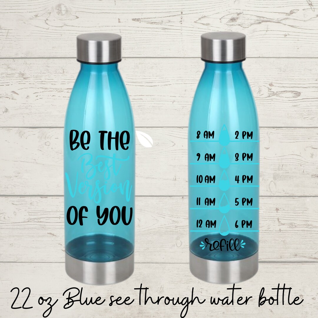 Clear Blue Water Bottle - Etsy Australia