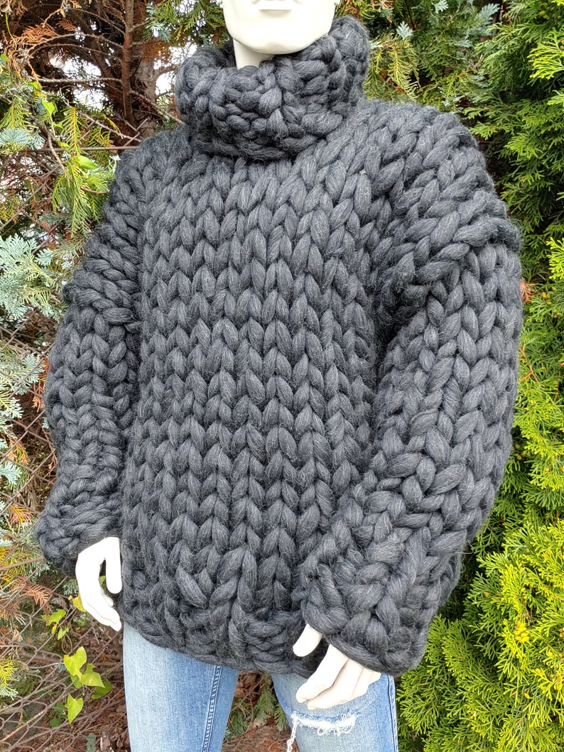 SUPER CHUNKY OVERSIZED Turtleneck Sweater 2xl Colossal - Etsy
