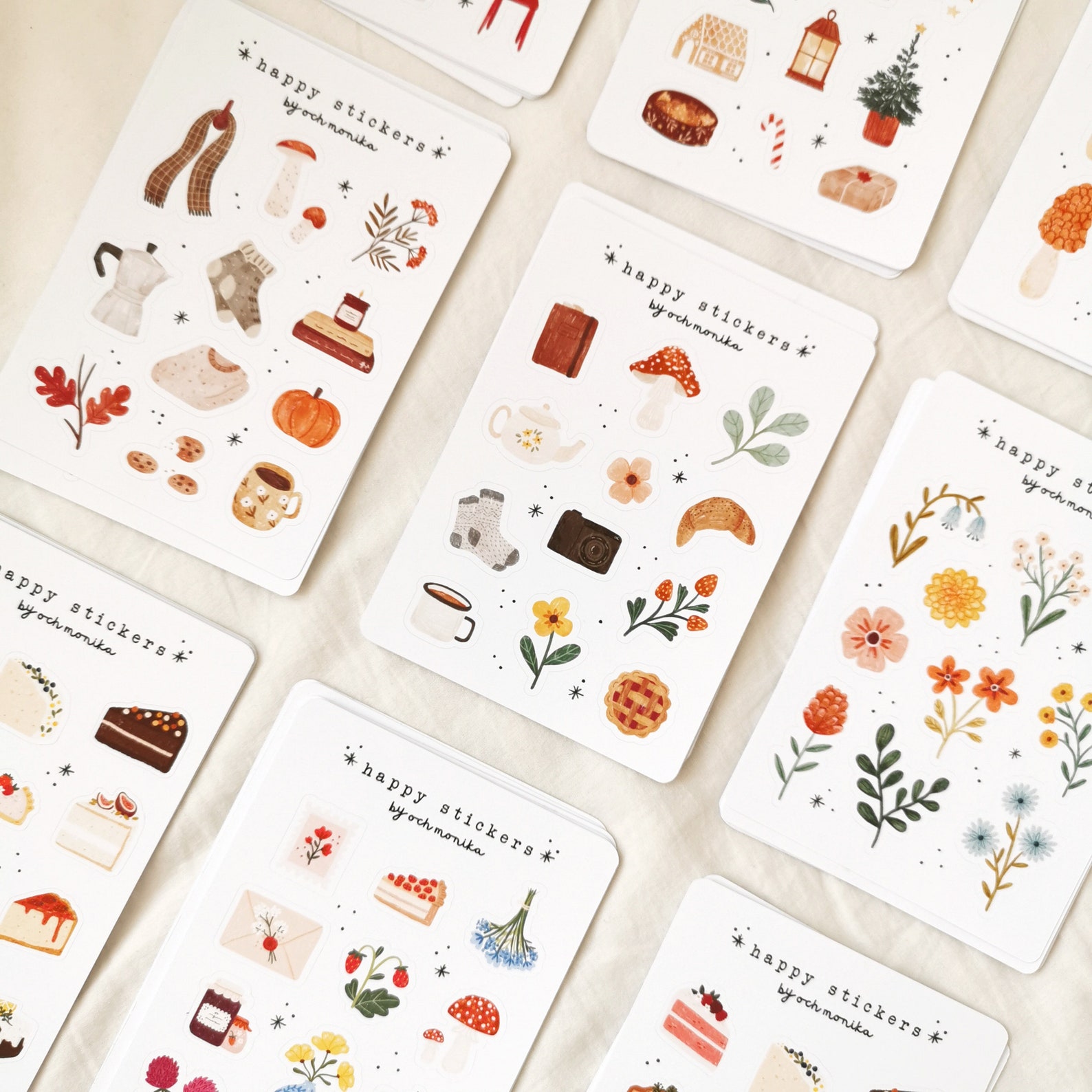 3 Matte Sticker Sheets Sticker Pack Sticker Bundle Cute - Etsy