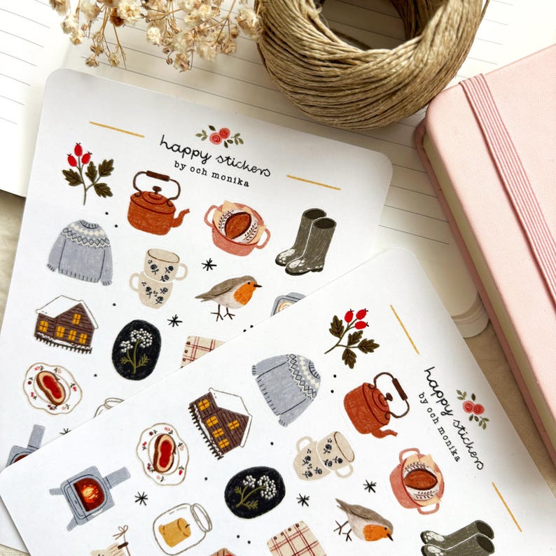 Soft Winter - Stickers #75 | Cozy Cabin, Snow, Mittens, Sweaters ...