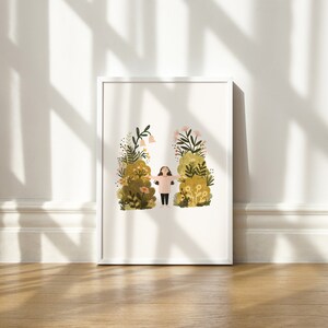 Plant Lady Print Art Print Illustration Plant Lover Gift - Etsy