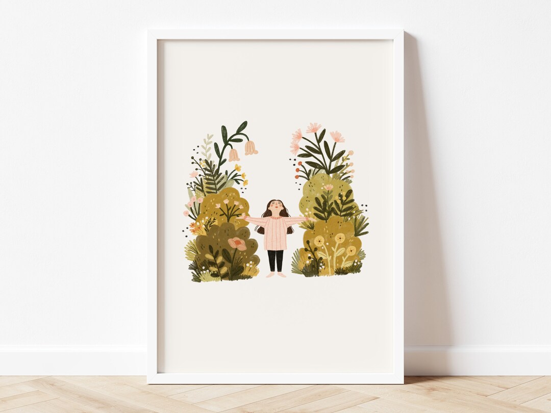 Plant Lady Print Art Print Illustration Plant Lover Gift - Etsy