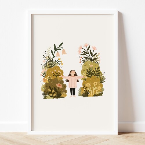 Plant Lady Print Art Print Illustration Plant Lover Gift - Etsy