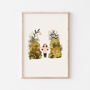 Plant Lady Print Art Print Illustration Plant Lover Gift - Etsy