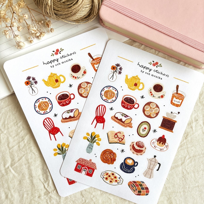 Fika - Stickers | Matte Paper Sticker Sheet, A6 - Etsy