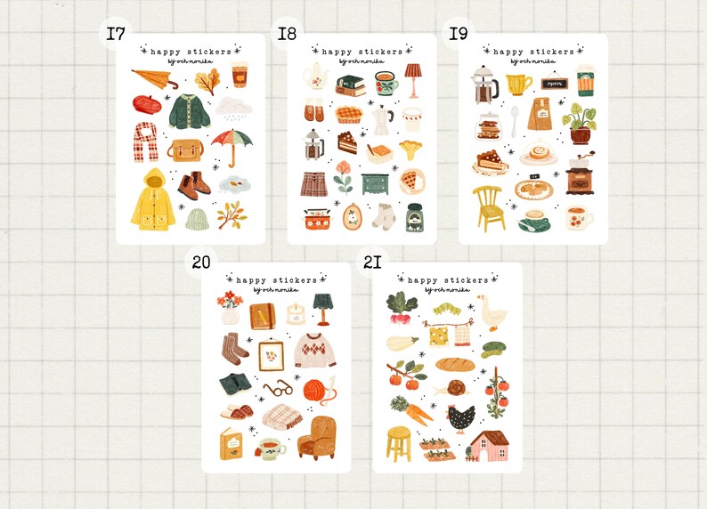 3 Matte Sticker Sheets Sticker Pack Sticker Bundle Cute - Etsy