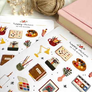 Artist's Corner - Stickers #65 | Matte Paper Sticker Sheet, A6 - Etsy