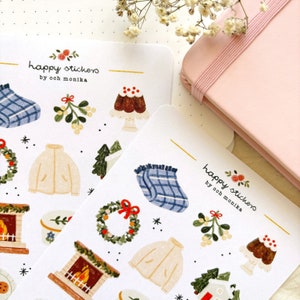 Winter Sticker Sheet Christmas Stickers, Holiday Planner Stickers ...
